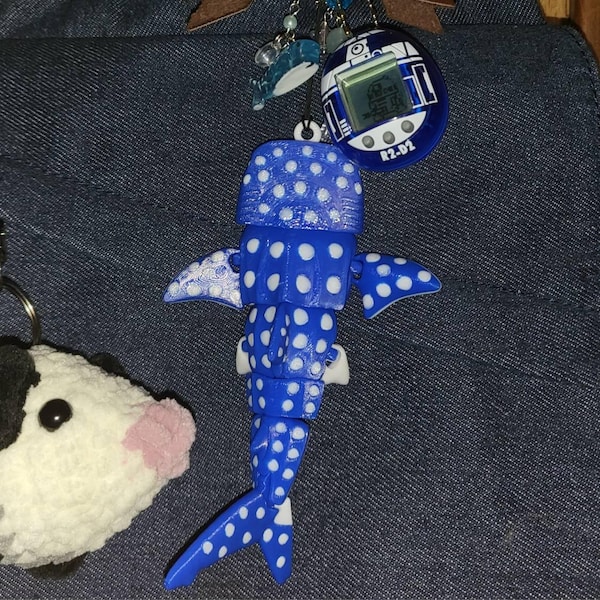 Mini Whale Shark Fidget Toy and Keychain - Unique Articulated 3D ...