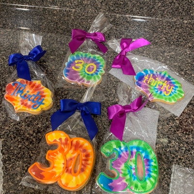 Custom Number Assortment Cookies Set of 6 Crunchy Shortbread Cookies ...