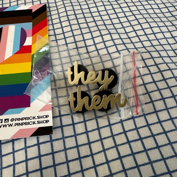 Non-binary Ribbon Pin — Subtle Pride Flag Small Mini Minimalist Enamel ...