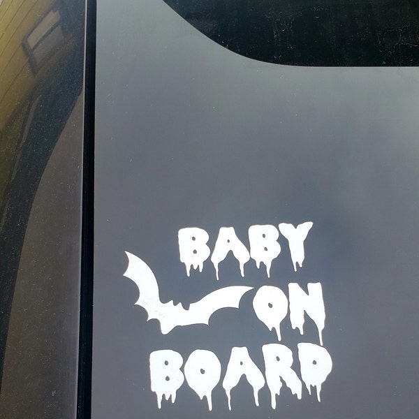 Baby Bat on Board Car Decal - Etsy