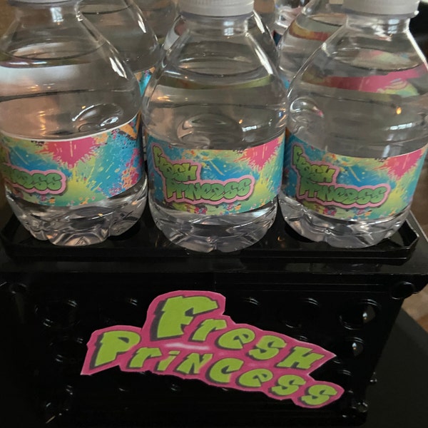 Fresh Princess Water Bottle Labels, Fresh Prince Party Decor, Fresh ...