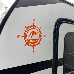 Forest Tent Camping Compass Vinyl Decal Sticker Compass Rose | Etsy