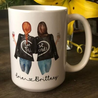 Personalized Best Friend Mug, Best Friend Gift, Friend Mug, Besties ...