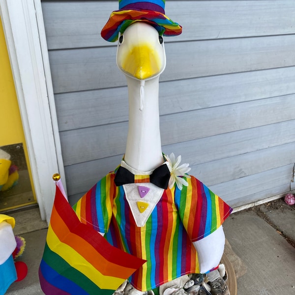 Rainbow LGBTQ+ Pride Tuxedo W/ Top Hat for 23-28 Inch (large) Concrete ...