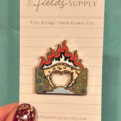 Fire Bridge Hard Enamel Pin - Etsy