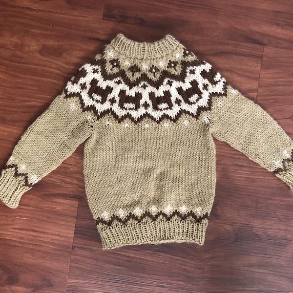 Knitting Pattern Baby Jumper. Lopapeysa Pattern, Icelandic Pattern ...
