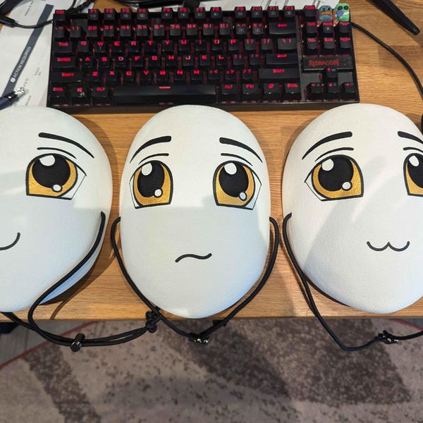 Custom Design Blank Face Plate Round Resin Mask - Masks Made to Order ...