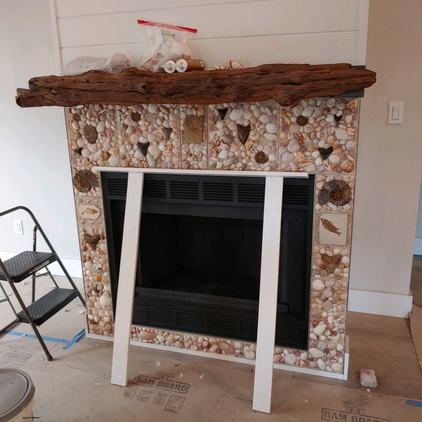 Coastal Decor, Shell Tiles, Fireplace Tiles, Sea Shells, Decorative ...