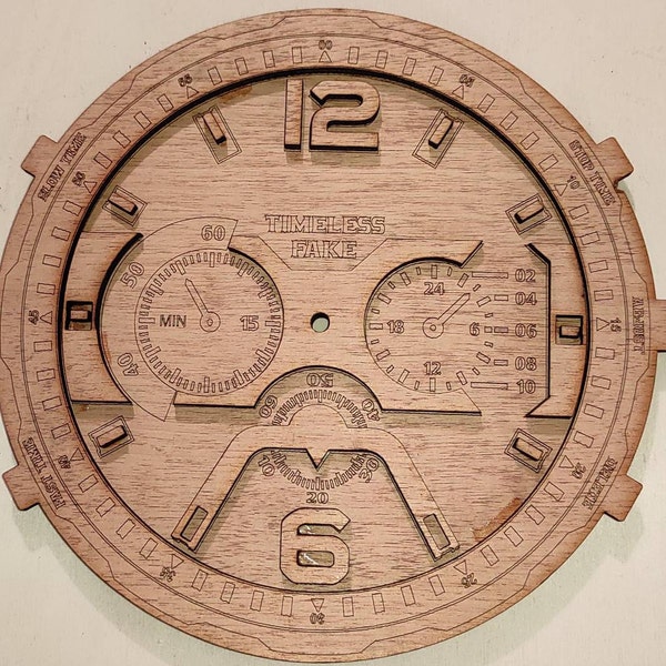 Laser Cut Chronograph as Wall Clock 2D and 3D (multilayer) - Etsy