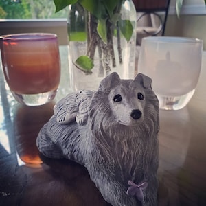 Shetland Sheepdog Angel Sheltie Collie Dog Angel Statue Memorial Solid ...