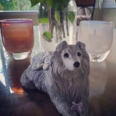 Shetland Sheepdog Angel Sheltie Collie Dog Angel Statue Memorial Solid ...