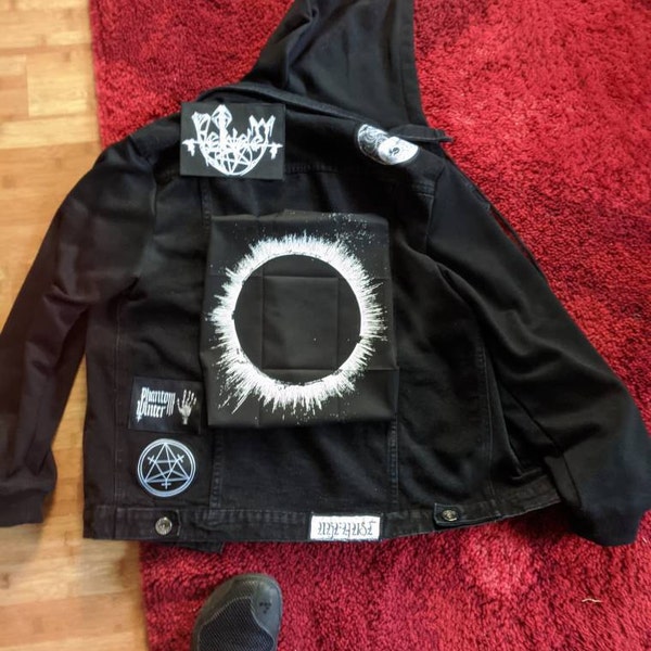 Solar Eclipse Back Patch: Screen Printed Cotton Sew on Backpatch for ...