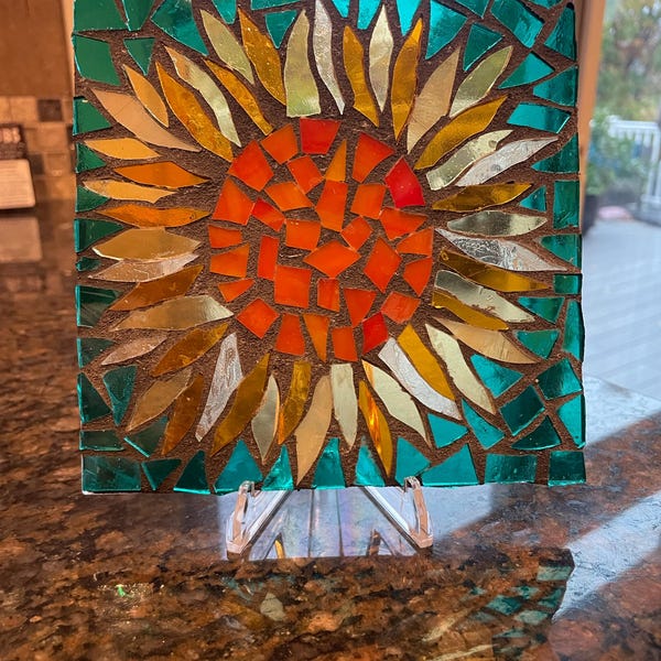 DIY Sunflower Suncatcher Mosaic Kit for Adults - Etsy