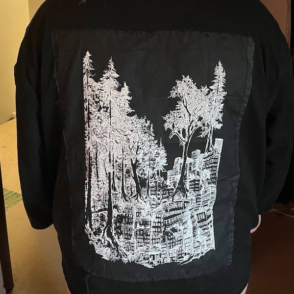 Large Forest Wins Back Patch - Nature, Punk Patches, Forest, Tree ...