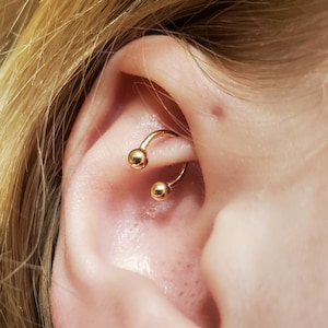 14K Yellow or White Gold One 3mm-6mm Replacement Captive Beads - Etsy