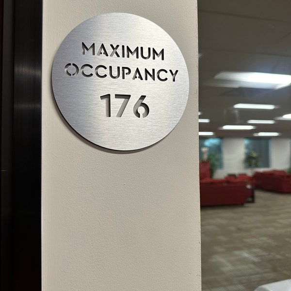 Maximum Occupancy Sign. Maximum Capacity Sign for Business. Room ...