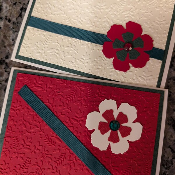 Thank You Card Making Kit for Adults With Pink Hydrangea Scrapbook ...