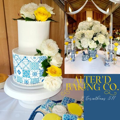 Blue and White Vintage Tile Print Edible Image Pre-cut Prefect for ...