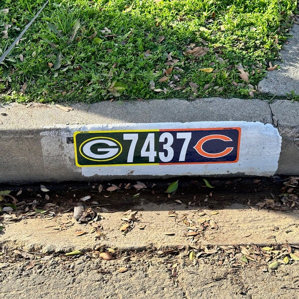 Sports Team Custom Curb Address Numbers: Reflective Aluminum Decal - Etsy