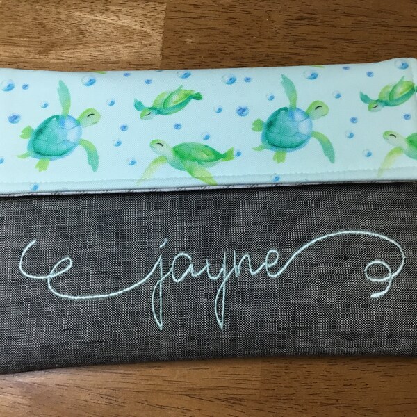Monogrammed Grey Linen Kindle Case, Personalized Kindle Paperwhite ...