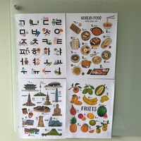 Cute Hangeul Hangul Korean Animal Alphabet Flashcards/digital ...