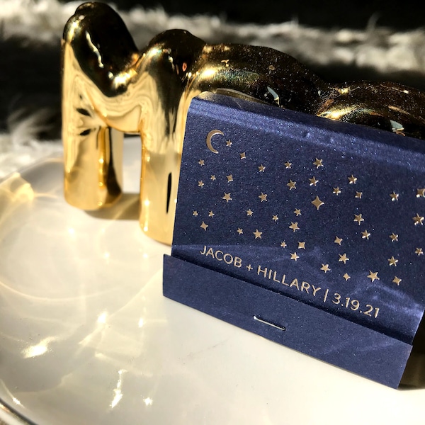 Personalized Party Favor Matchbooks - Under the Stars - Wedding Favor ...