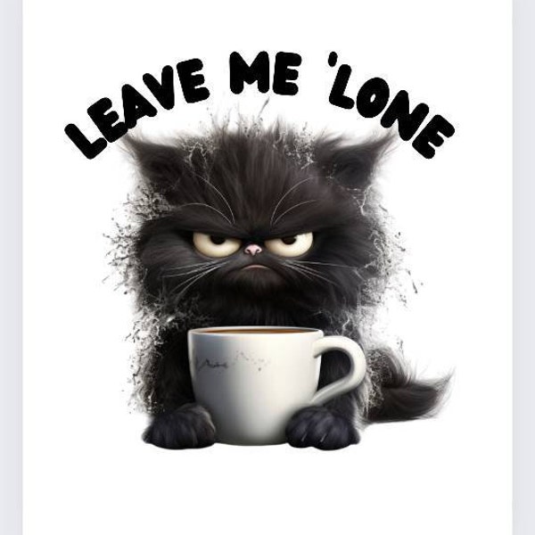 Grumpy Coffe Cat Clipart, 10 Designs, 406 DPI, Printable,no Background ...