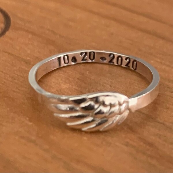 Angel Wing Ring 2, Sterling Silver Angels Wing Ring, Delicate Dainty ...