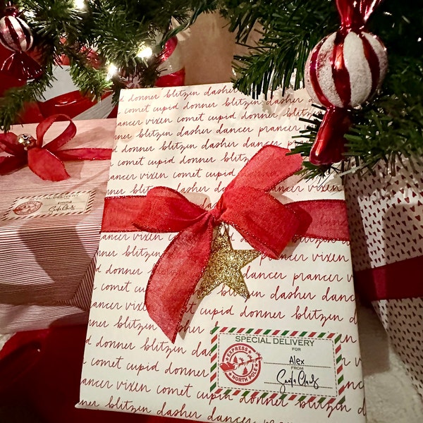 Instant Download Christmas Gift Label - PDF - Personalized - Santa ...