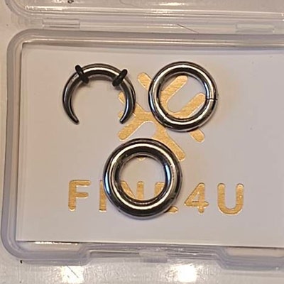 Steel Septum Stretching Kit choose 3 Sizes pincher Taper Horseshoe Nose ...