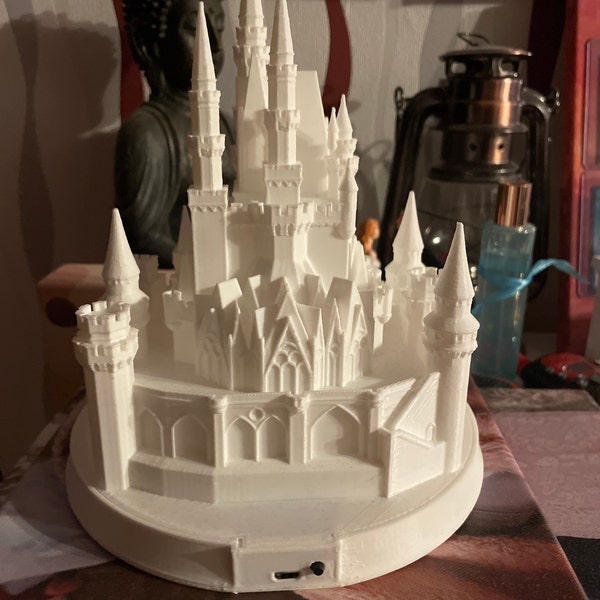Cinderella Castle Night Light Cake Topper 3D Printed Miniature Statue ...