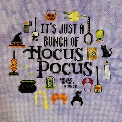 It's Just a Bunch of Hocus Pocus Circle Cross Stitch Pattern PATTERN ...
