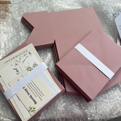 Sage Green DIY Pocketfold Envelopes, 270gsm 5x7 Portrait, With Pocket ...