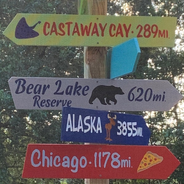 Directional Signs Mileage Arrows Personalized, Outdoor Home Decor ...