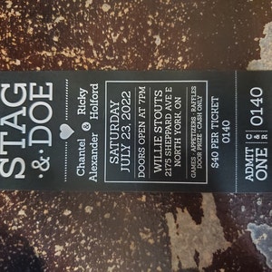 Stag and Doe Vintage Ticket Design - Etsy Canada