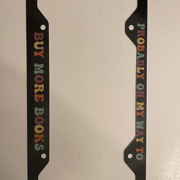 Book Lover License Plate Frame: Funny Bookish Car Accessories - Etsy