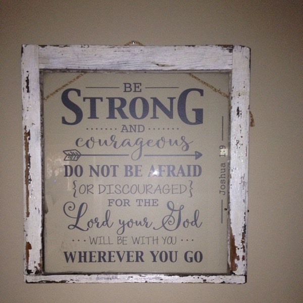 Be Strong and Courageous Wall Decal Quote | Bible Verse Christian Decor ...