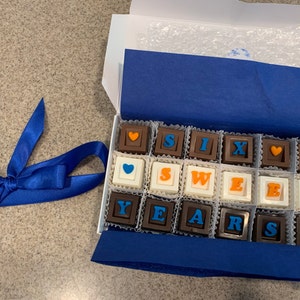 Personalized Words in Chocolate Custom Chocolate Words Personalized ...