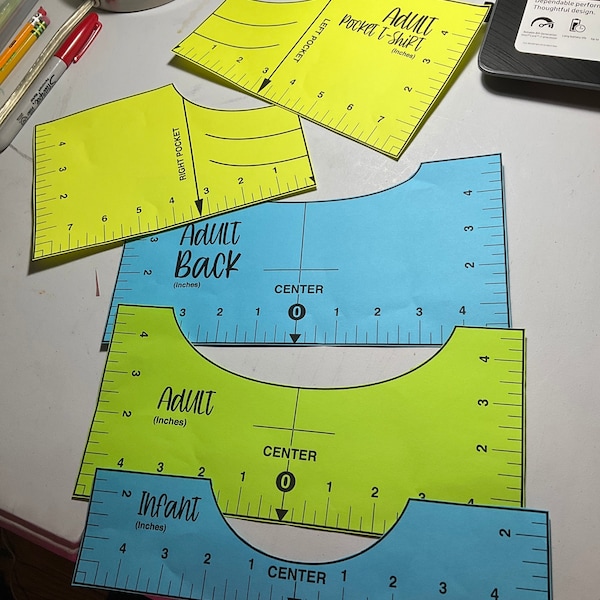 Glowforge Tshirt Ruler SVG Bundle- Decal Centering Tool, T-shirt ...