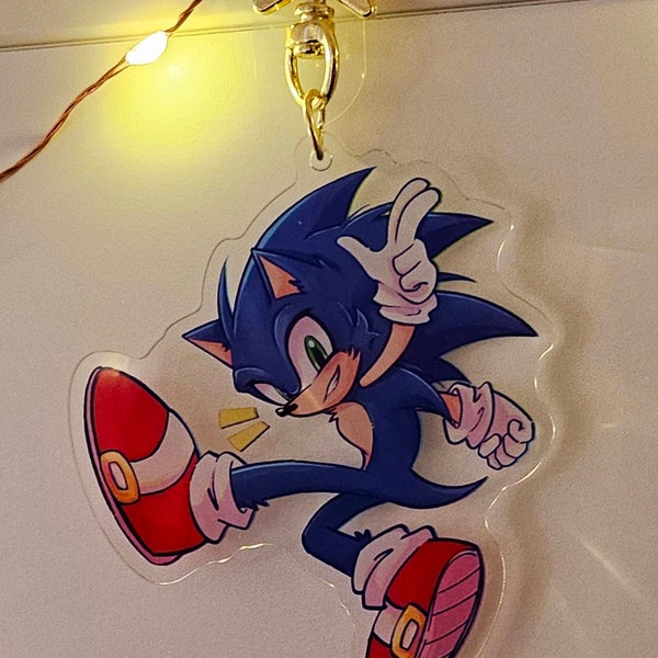 Sonic Shadow Hedgehog 3' Acrylic Keychain/charms | Sonic Hedgehog - Etsy