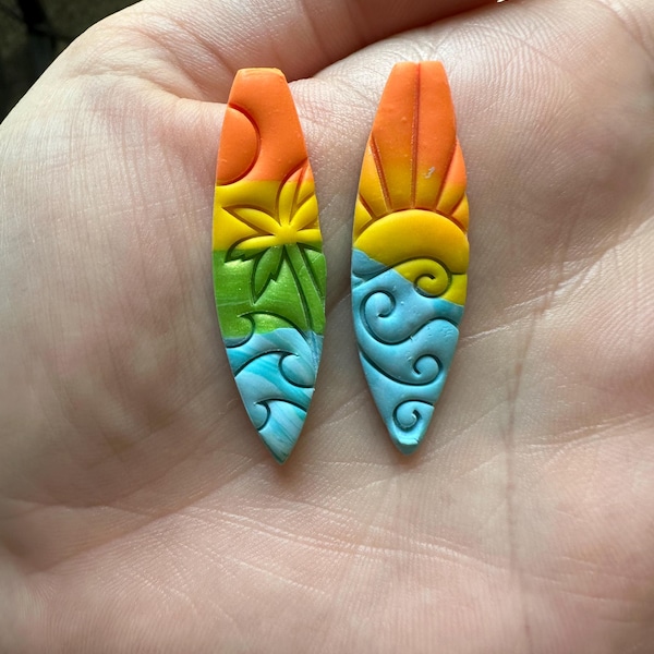 Embossing Surfboards Summer Clay Cutter, Surfboard Summer Polymer Clay ...