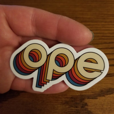 Ope It's a Sticker Nature Colorway. - Etsy