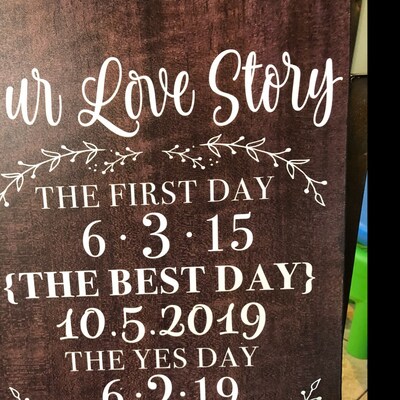 Wedding Sign for Wedding Decoration or Couples Gift Wood White ...