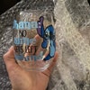 Blue Alien Wine Glass, Stitch Inspired Wine Glass, Stitch Wine Glass ...