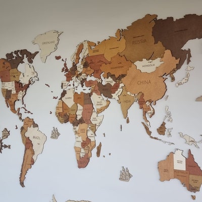 Wooden Europe Map Geography 3D Wall Decoration Art for - Etsy