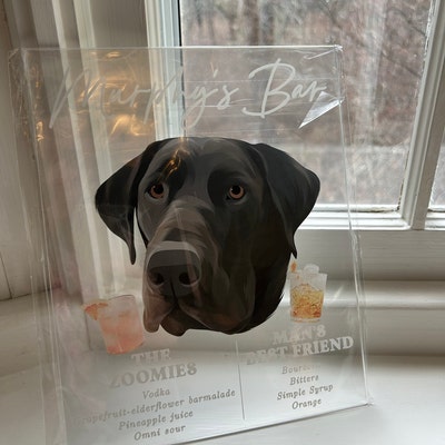 Dog Signature Drink Sign, Dog Bar Acrylic Sign, Open Bar Wedding Sign ...