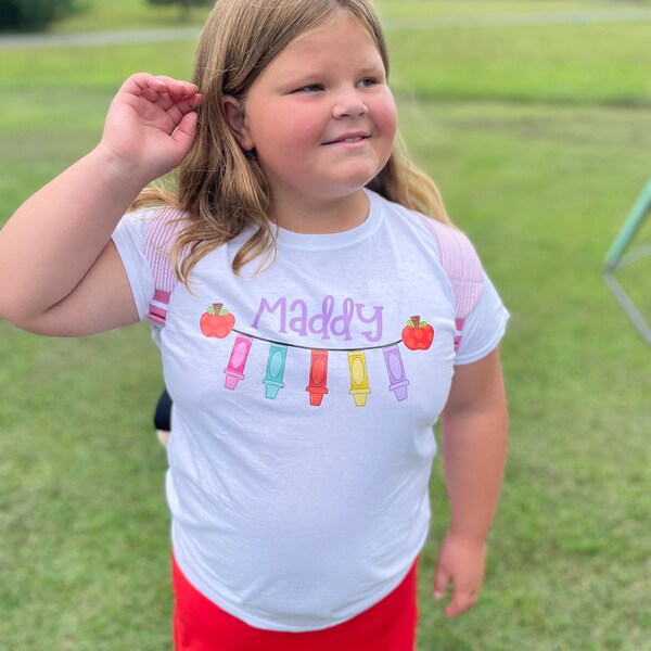 HTV Transfer - DIY Transfer - School - Kids - Personalized - Crayons - Etsy