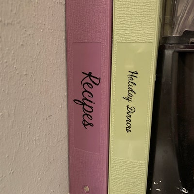 Recipes Vinyl Decal, Recipe Book Sticker, Decals for Kitchen Craft ...