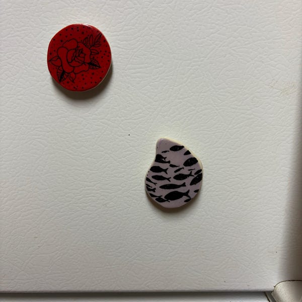 Handmade Ceramic Magnets - Mystery Selection Grab Bag Get What You Get ...