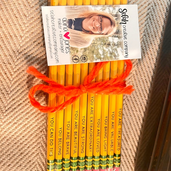 Engraved Affirmation Pencil Set - Ticonderoga Pencils, Encouragement ...